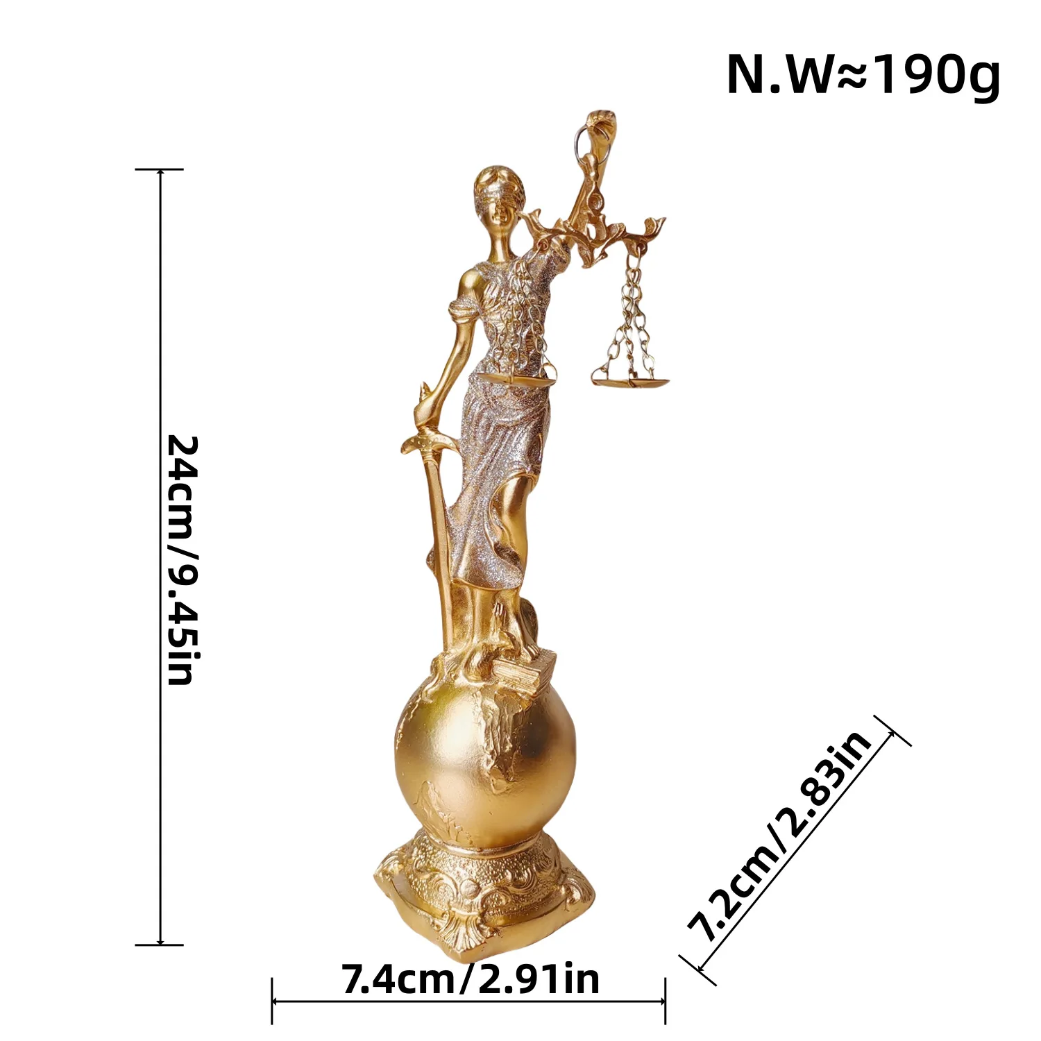 Modern Goddess of Wealth Resin Statue Eco-Friendly Crafts for Small ...