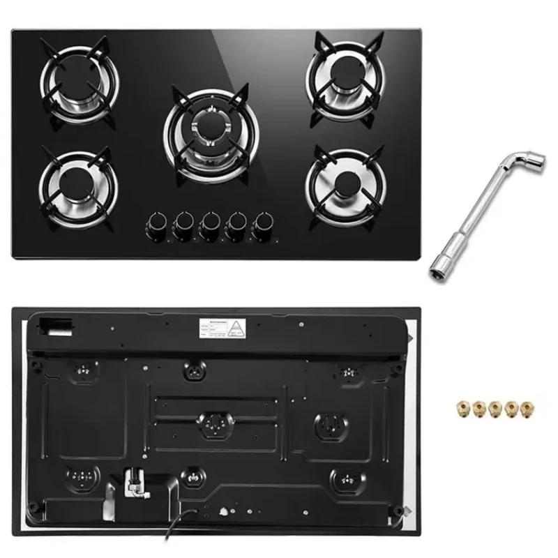 Built-In Gas 5 Burner Stove for Kitchen | Gas Cooker Appliance