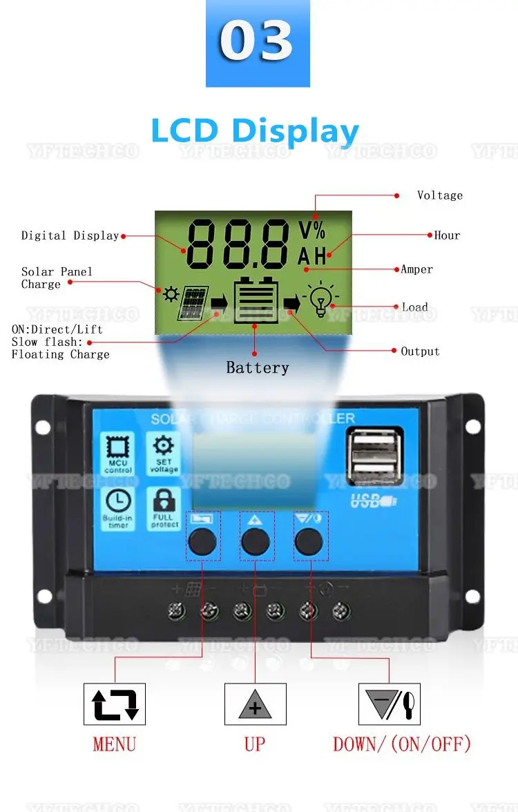 Mttp Solar Charge Controller 250/100 120ah Battery Controller 200amp ...