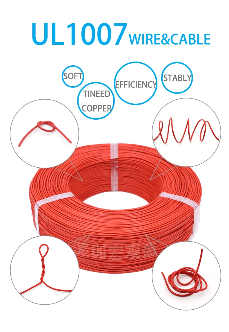 Cable Eléctrico De Aislamiento De Pvc,Cable De Cobre Estañado,Ul 1007 22awg 300v 17*0,16 Ts ...