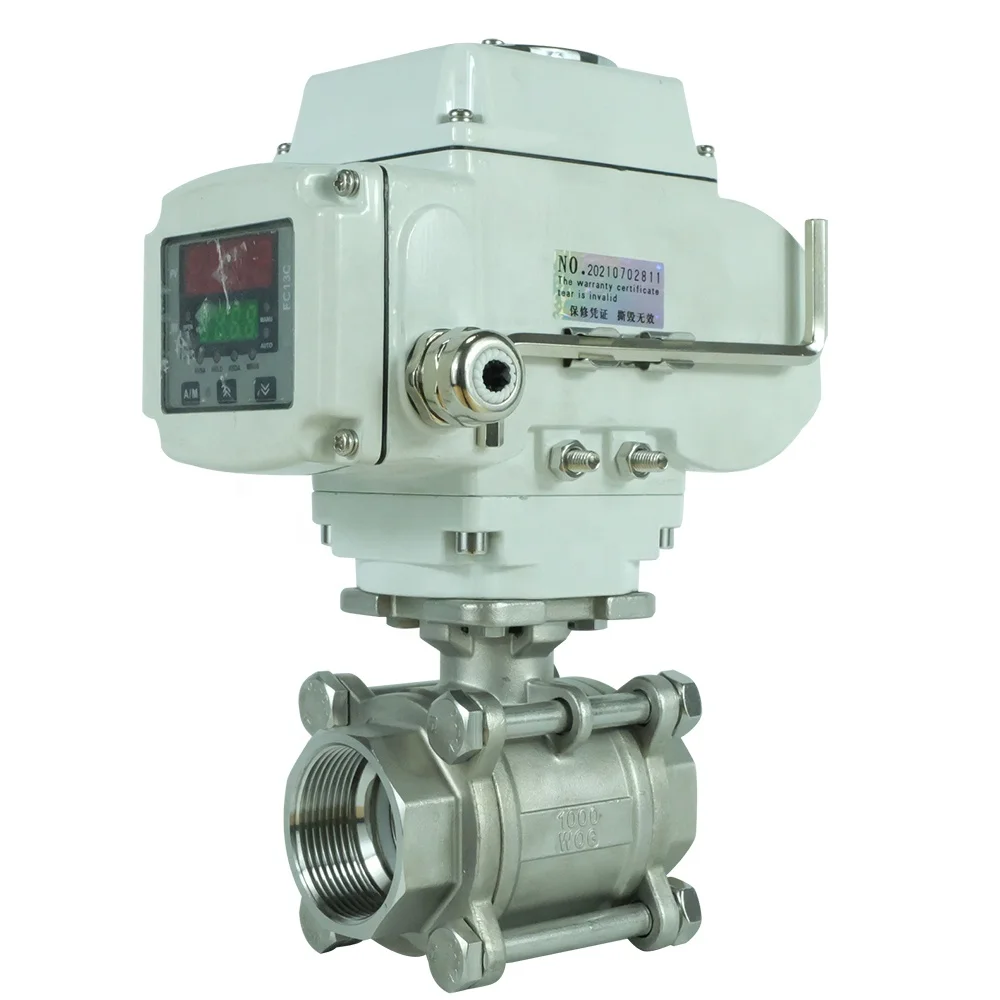 Dkv Electric Actuated Ss304/316 3pc Ball Valve 110v Ac Electric ...