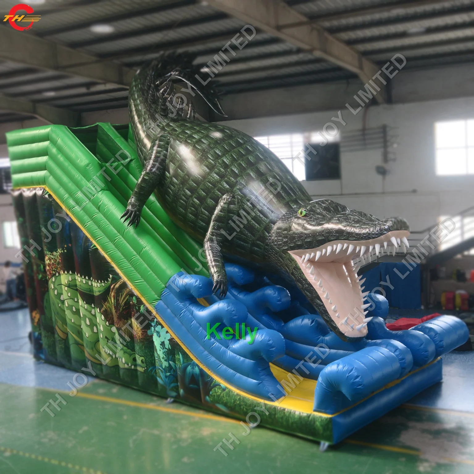 10x4m Giant Alligator Inflatable Slide - Commercial Fun