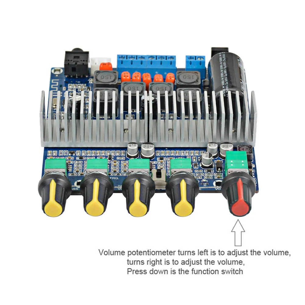Aiyima Tpa3116 Subwoofer 2.1 Channel High Power Bt Pcb Class D Audio Amplifiers 2*50w+100w ...