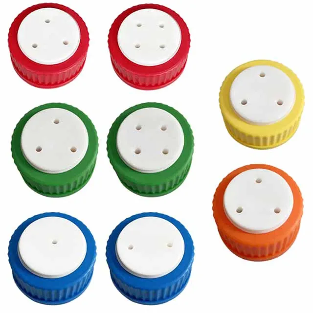 Gl45 Hplc Mobile Phase Pbt Screw Cover With Ptfe Lid 1/2/3/4 Port ...