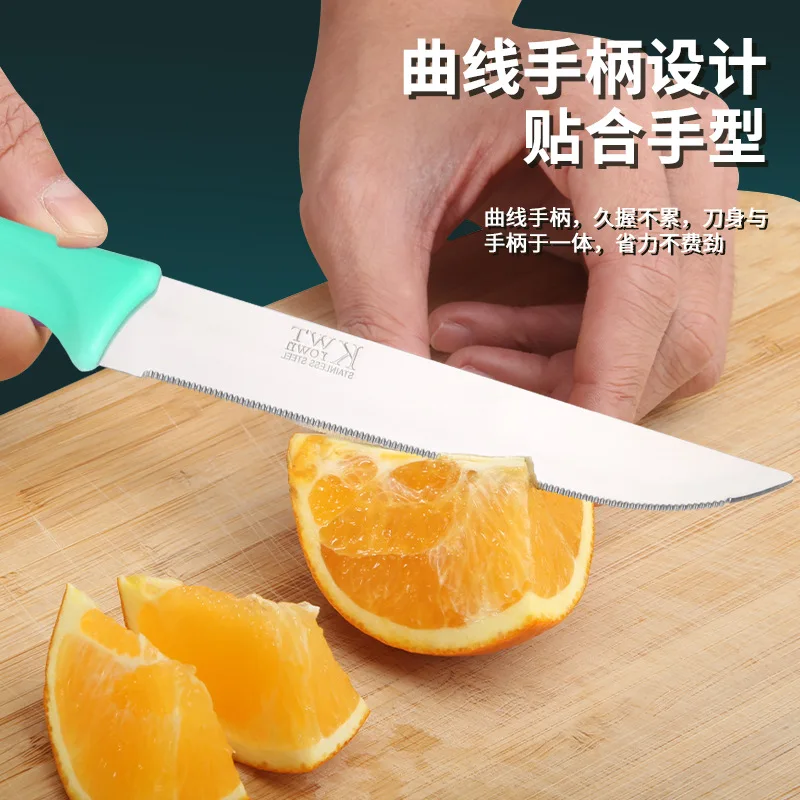 12-Piece Wavy Fruit and Vegetable Knife Bagel and Toast Bread Knife ...