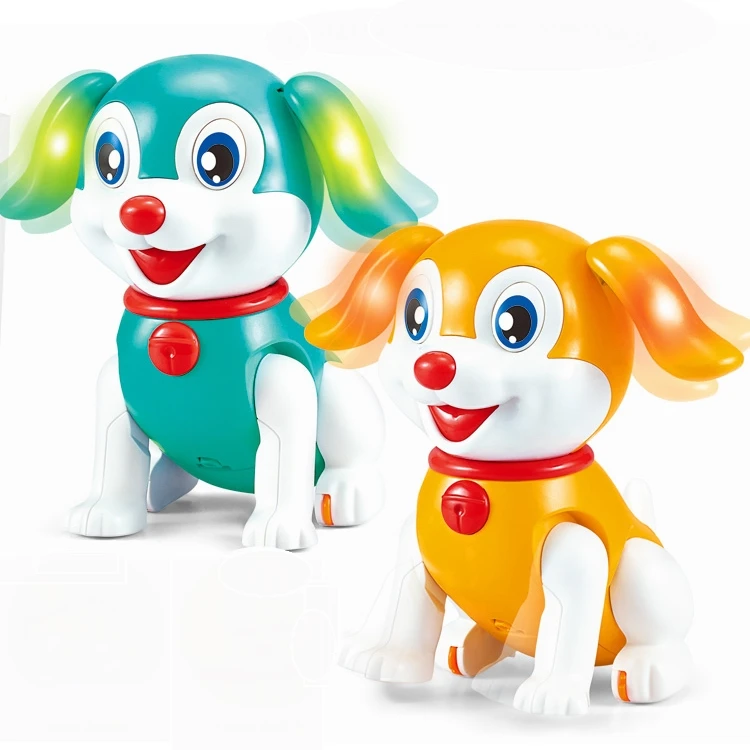 Cute Battery Powered Dog with L Light Music Robot Toy