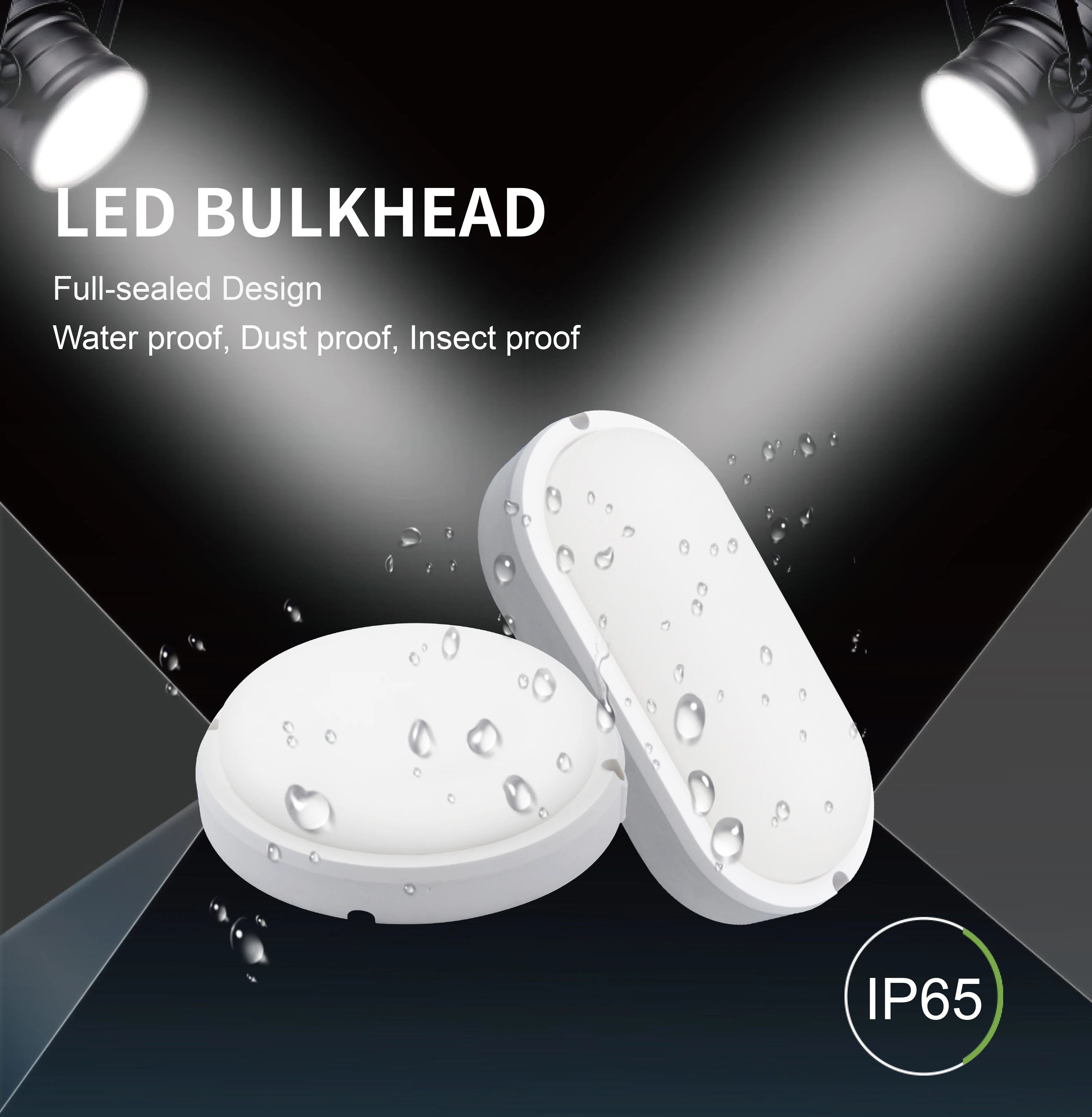 IP65 Bulkhead LED Light - 15W, 30000 Hours, CE ROHS