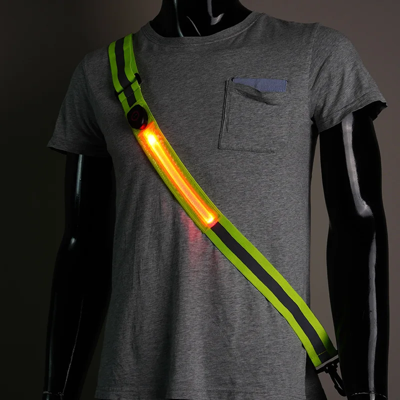 Reflective Shoulder Strap Led Luminous Hanging Strap Usb Charging Flash ...