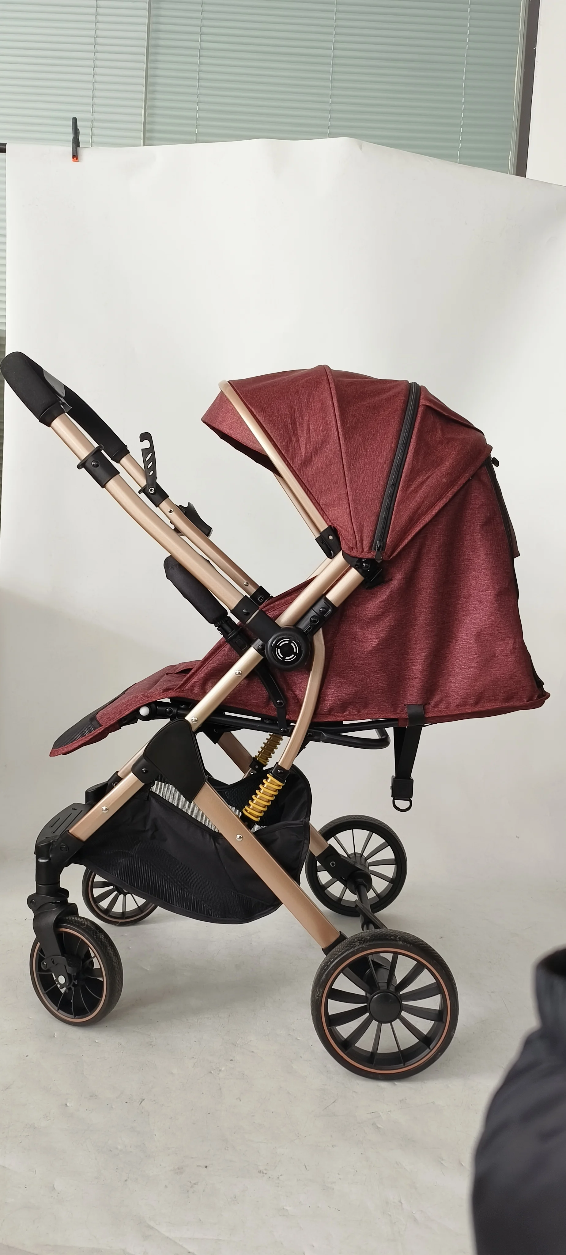 Aluminum Alloy Frame Lightweight Baby Stroller Reversible Handle Pram ...