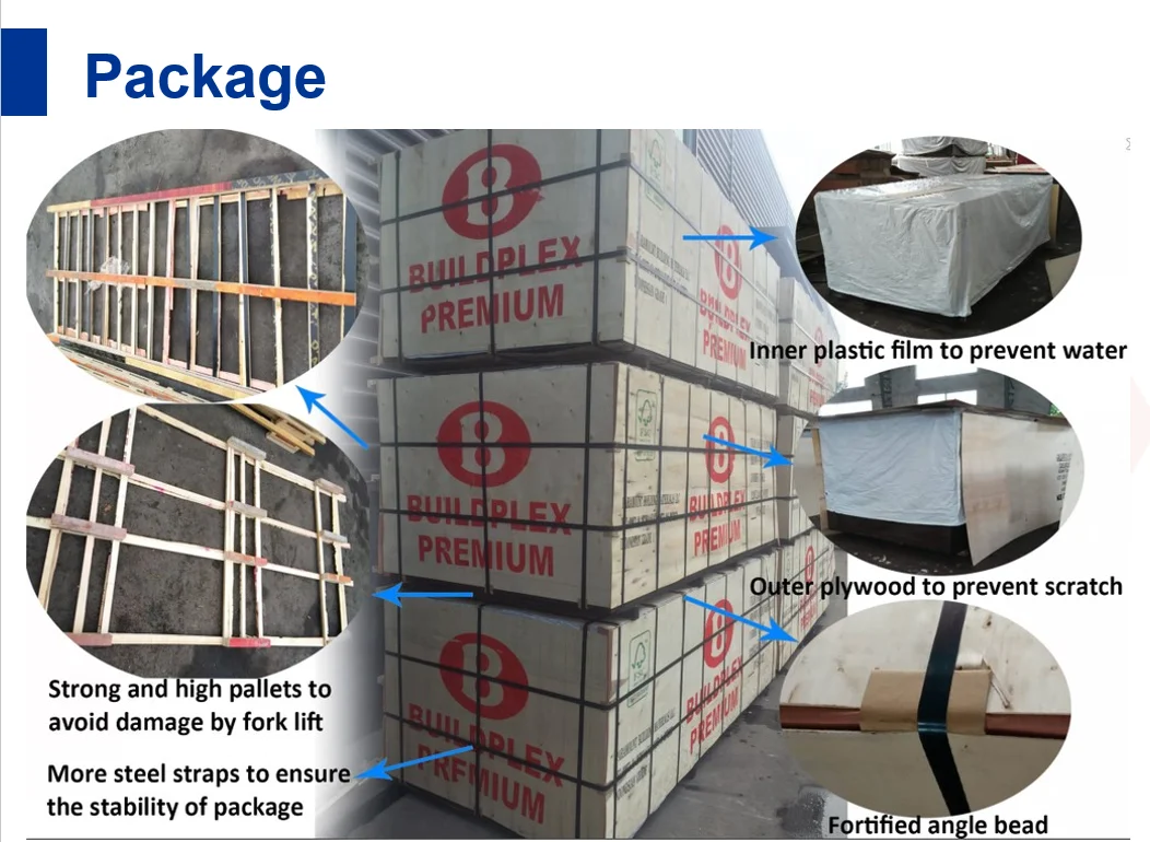 Film-covered Circular Column Shuttering Formwork Plywood