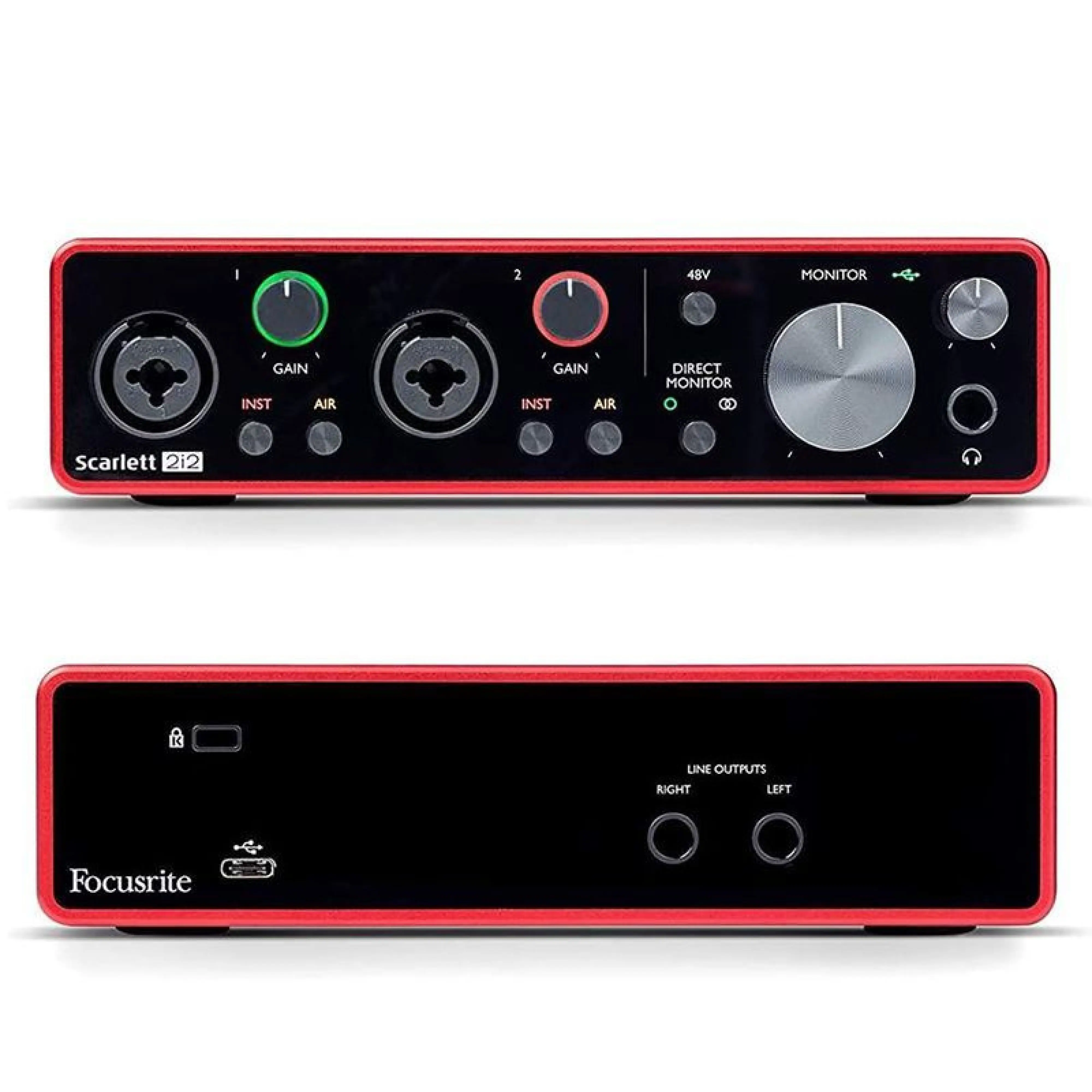 Professional Focusrite Scarlett 2i2 Usb Audio Interface Soundcard Sound ...