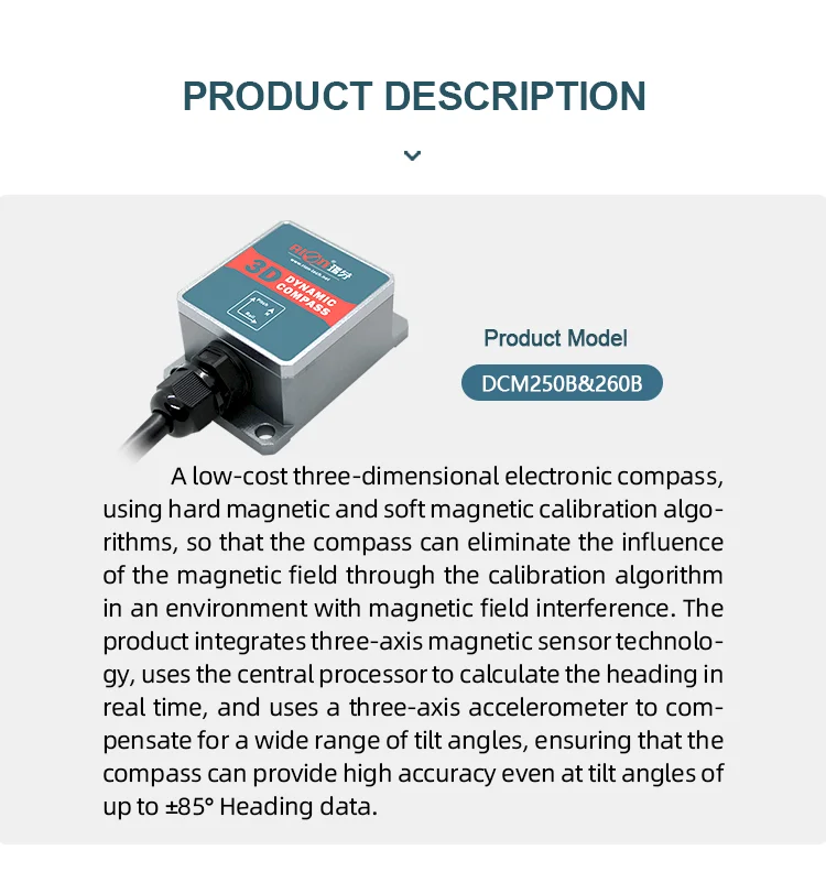 Dcm250b Low Cost Heading/yaw Compass Module With Digital Signal Rs232 ...