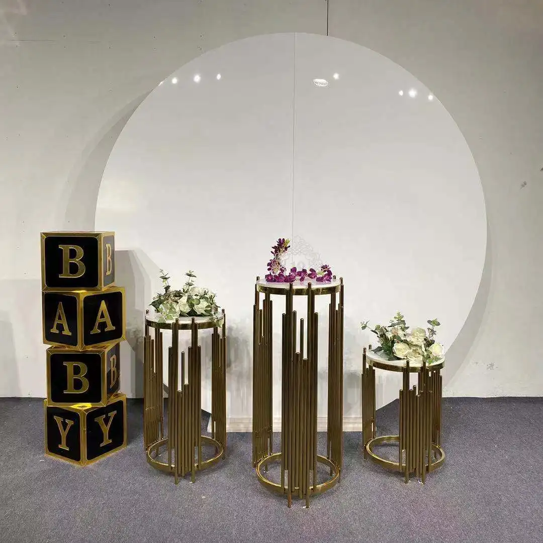 Round Cylinder Plinths - Elegant Dessert Display Solutions