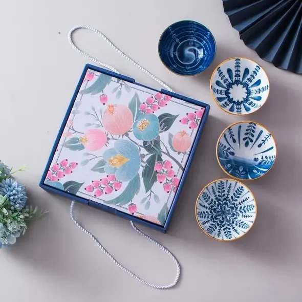 Dining Table Centerpiece Traditional Japanese Style Rice Bowl Porcelain ...