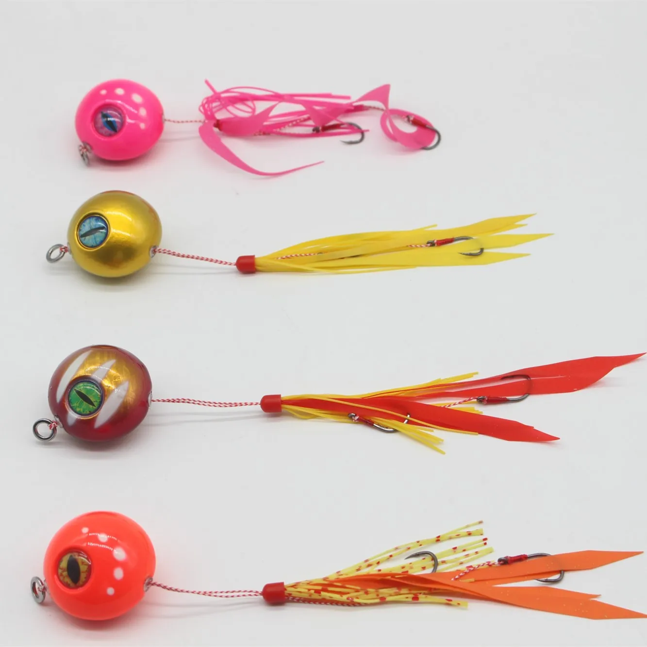 60/80/100/120g Silicone Rubber Skirt Trailer Jigs Octopus Kabura Jigs ...