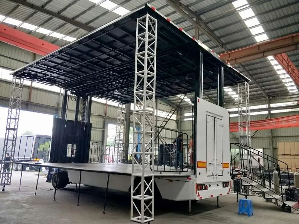 9m Full Hydraulic Mobile Stage Truck Trailer - Heavy Duty Equipment for ...