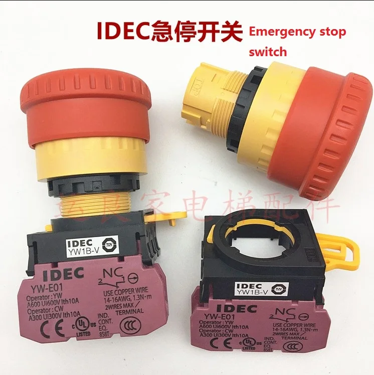 Hitachi Elevators Elevator Parts Idec Emergency Stop Push Button Switch Yw1b-v - Buy Emergency ...