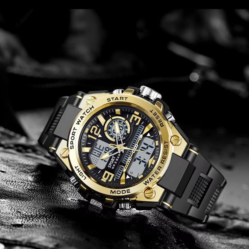 45mm Large Dial Watch Night Light Sports Waterproof Men's LED Watch ...