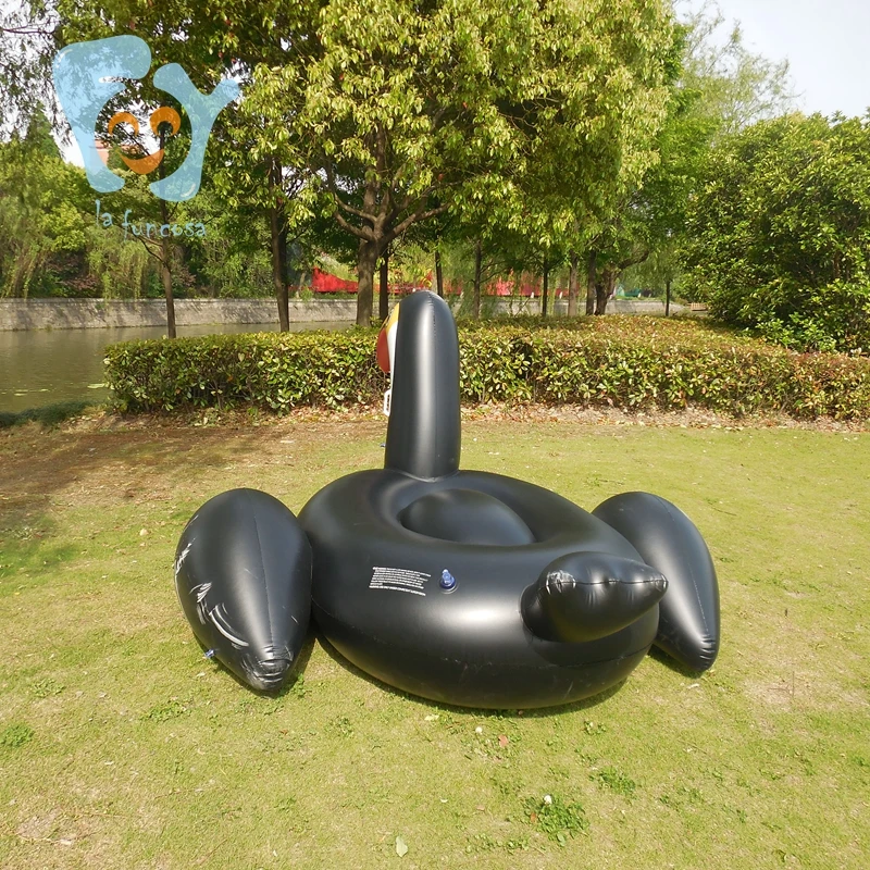 Adult Inflatable Rideable Bird Float - Black Toucan Pool Float