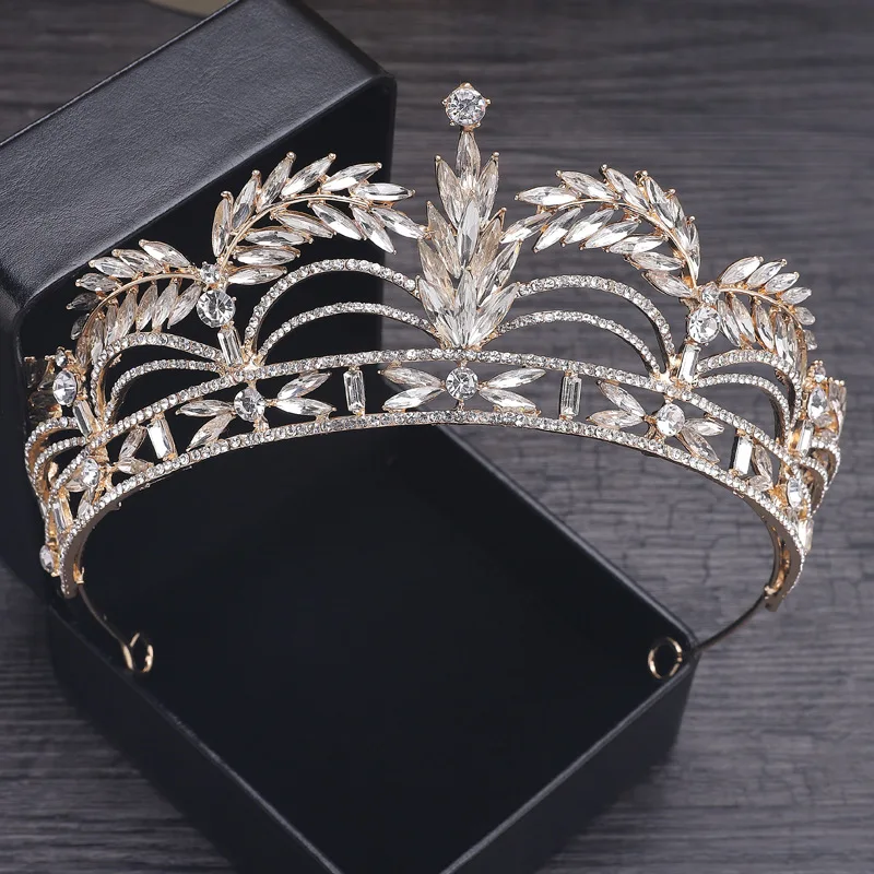 Korean Crystal Bling Beauty Pageant Crown Sparkling Rhinestone Bridal ...