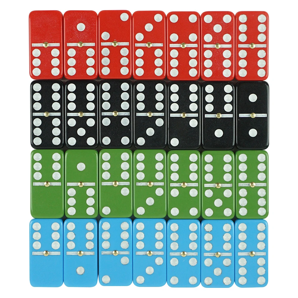 Kaile Dominoes Factory With Four Color Dominos Tile Set In Plastic Case ...