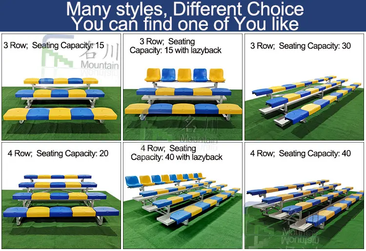 Grandstand Sport Tribune Mobile Seating Bleachers Plastic Seats For ...