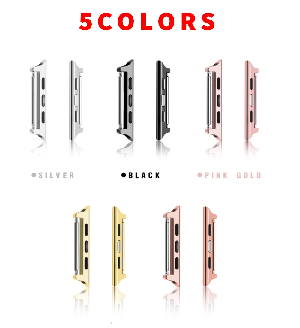 Adapter Connector For Apple Watch Band 42mm 38mm 44mm 49mm Stainless ...