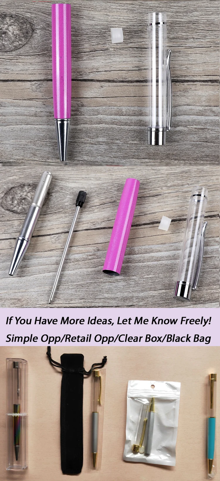 Japan Innovative Gold Foil Oil Liquid Ball Pen Diy Pen Colorful Diy ...