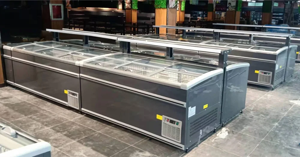 High Quality Open Top Refrigerator Supermarket Island Freezer For ...