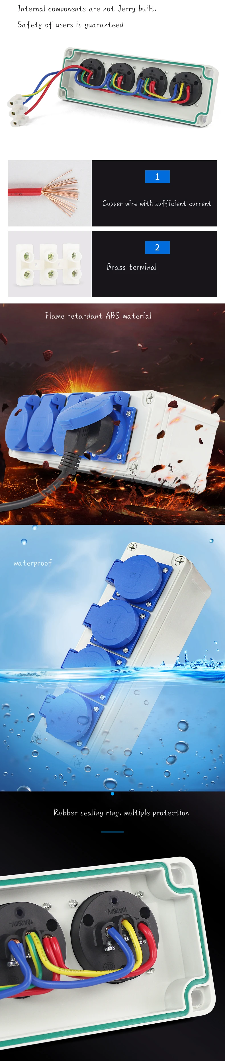 3p+n+e 63A 400V IP67 Industrial Mobile Connector 5 Pin Socket and Plug
