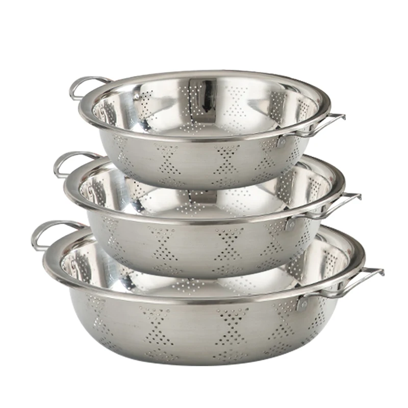 Durable Mesh Basket Colander Stainless Steel Strainers With Double ...