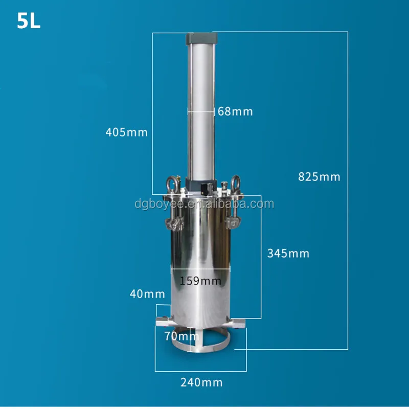 Cylinder Piston Pressure Tank for High Viscosity Silicone & PU Glue ...