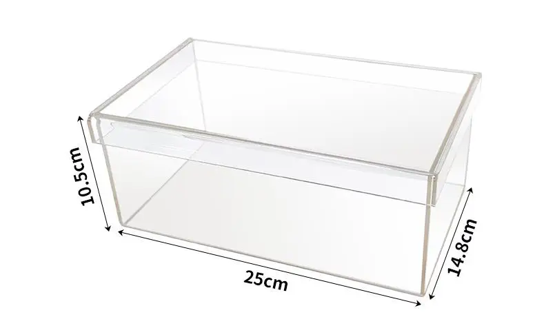 Acrylic Transparent Box Plexiglass Dust Proof Display Box Square Heaven And Earth Cover Storage ...