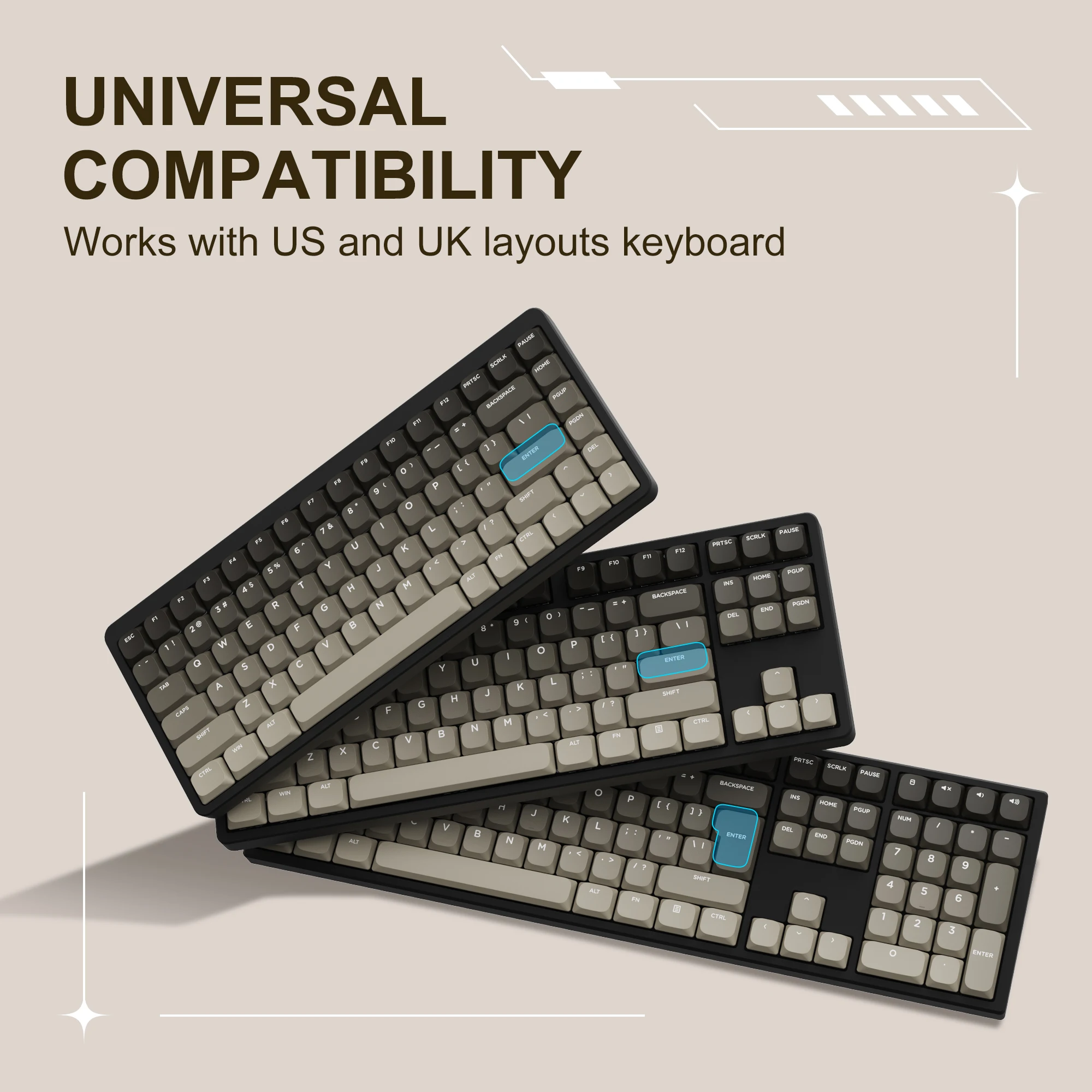 Low Profile Keycaps - Custom PBT Keycaps for Mechanical Keyboards