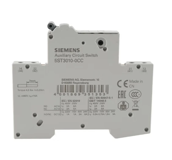 Auxiliary Switch 1 No + 1 No Is Used For Mini Circuit Breaker Switch ...