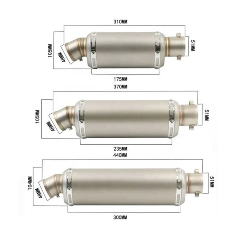 Custom Stainless Steel Titanium Universal Motorcycle Exhaust Muffler ...