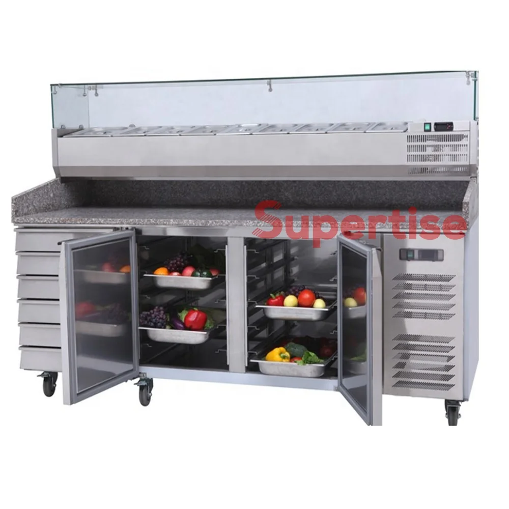 Sandwich Prep Table Refrigerator / Countertop Salad Refrigerator Pizza ...