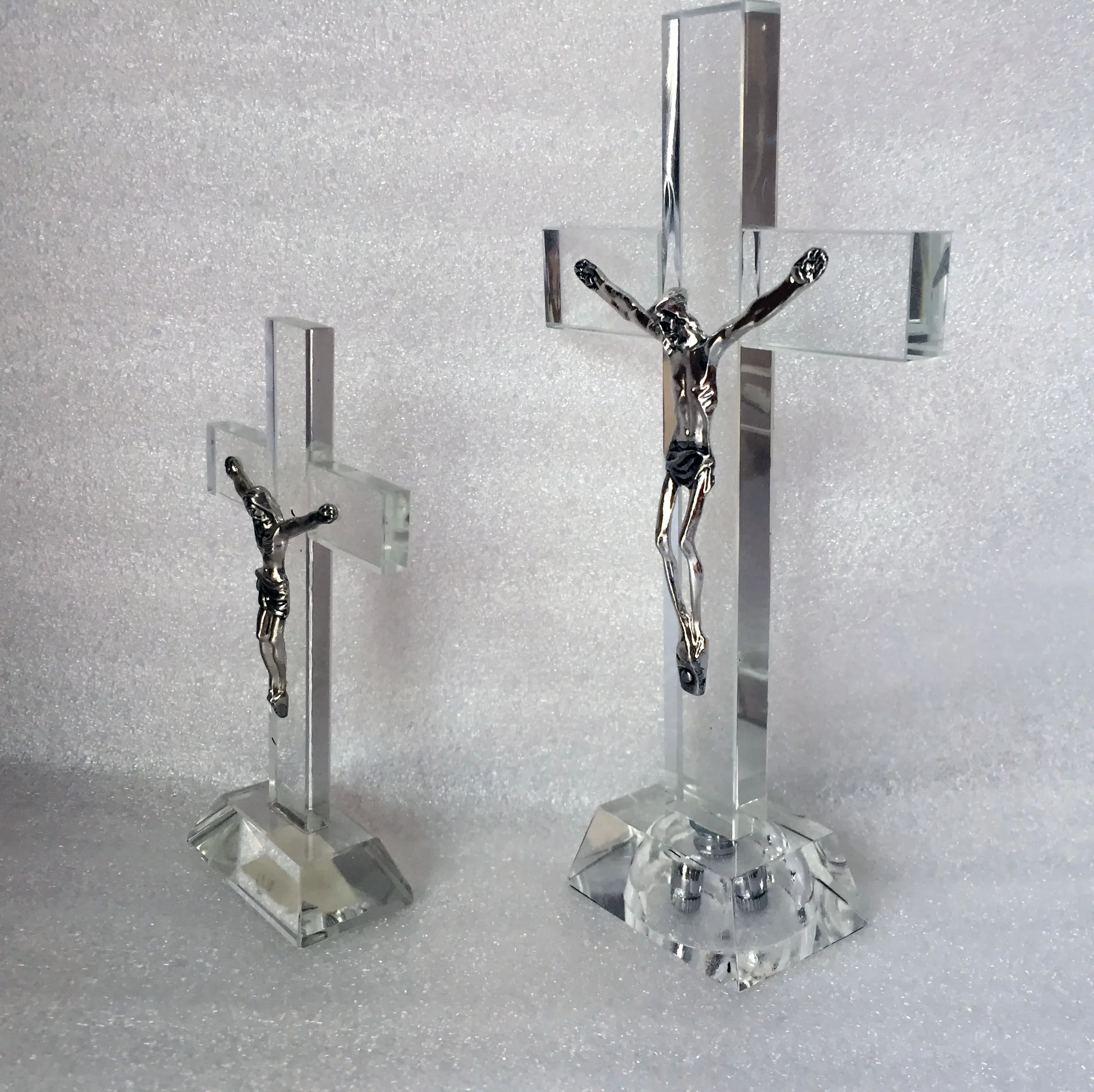 Jesus Christ Led Light Up Glass Standing Cross Mh-15045 - Buy Glass ...