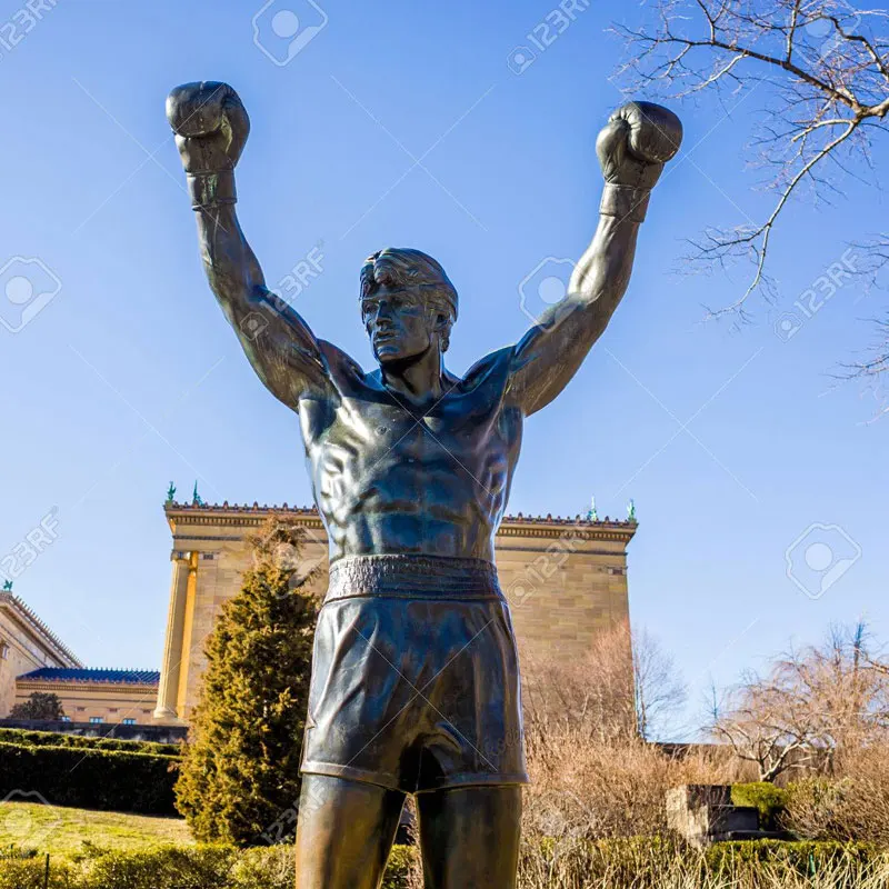Life-Size Bronze Sylvester Stallone Rocky Balboa Statue for Outdoor ...