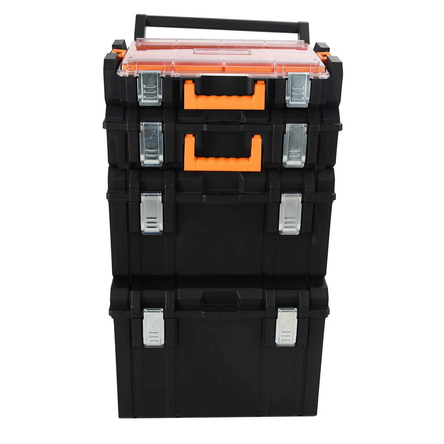 Wheeled Plastic Tool Box - Waterproof & Stackable Organizer