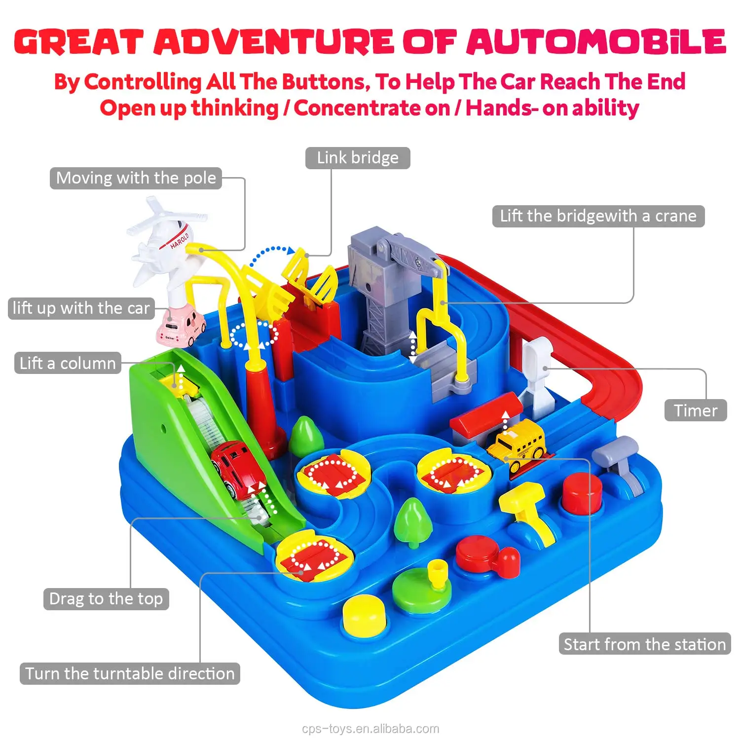 City Rescue Preschool Educational Rail Car Parent-child Interactive ...