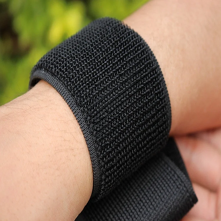 Nylon Black Hook Loop Elastic Bands And Non-elastic Unnapped Loop Tape ...