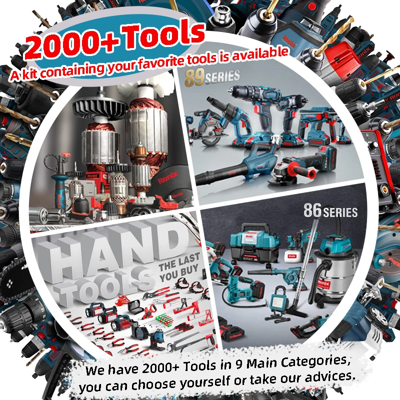 Ronix Newest Rs-0002 Hand Tools Set 8 Pcs Muti Purpose Combo Kit Hand ...