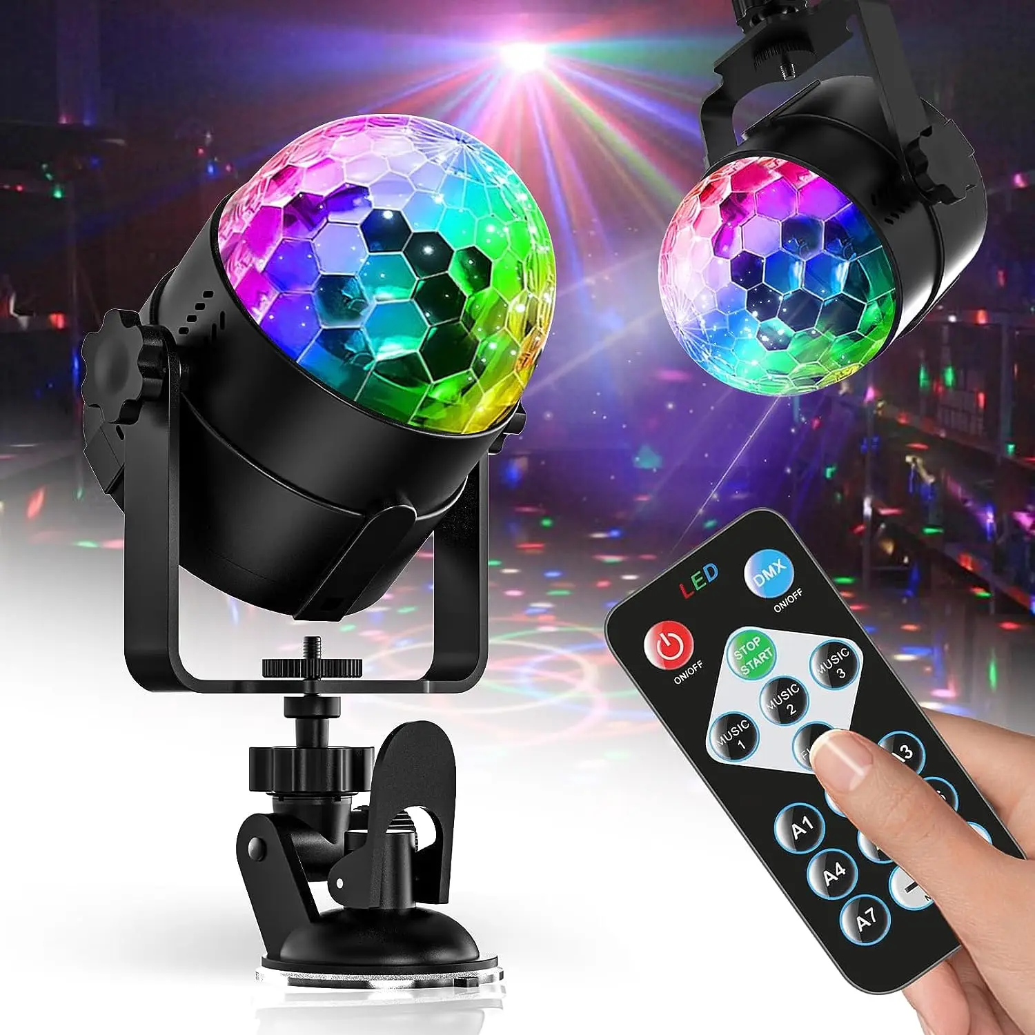 Remote Control Voice Controlled Led Rgb Party Light Crystal Magic Ball ...
