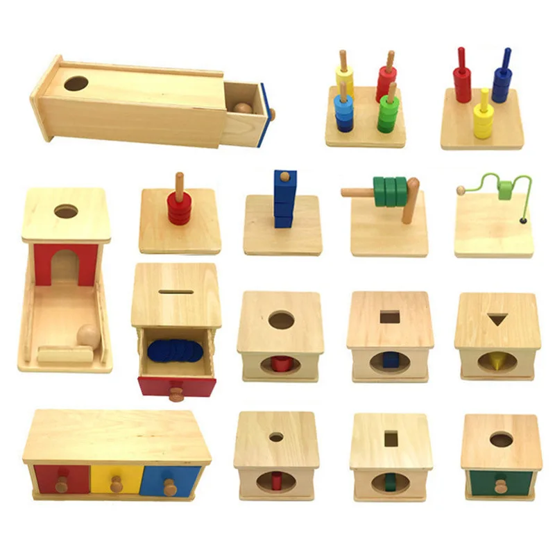 Montessori Object Permanence Box With Tray Infant Toys - Buy Montessori ...