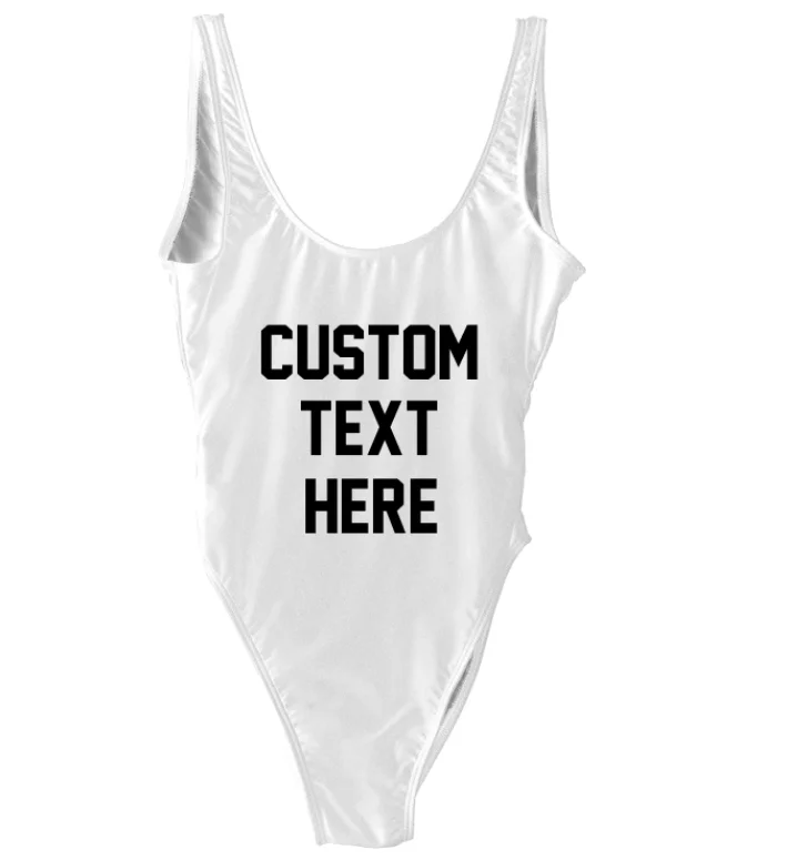 Women One Piece Swimsuit With Letters Printing Summer Swimwear Hot
