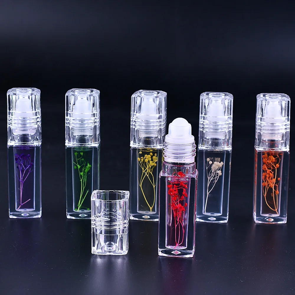 Lip Oils with Flowers - Moisturizing Magic Clear Lip Balm