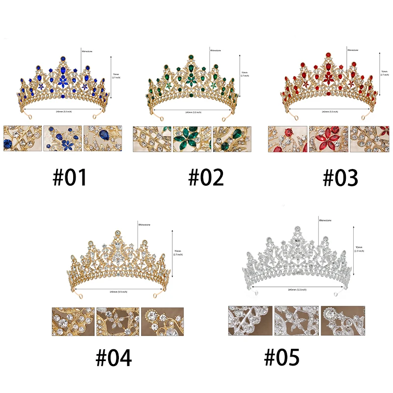 Euro-american Style Beauty Pageant Crowns Diamond Bridal Head Pieces ...