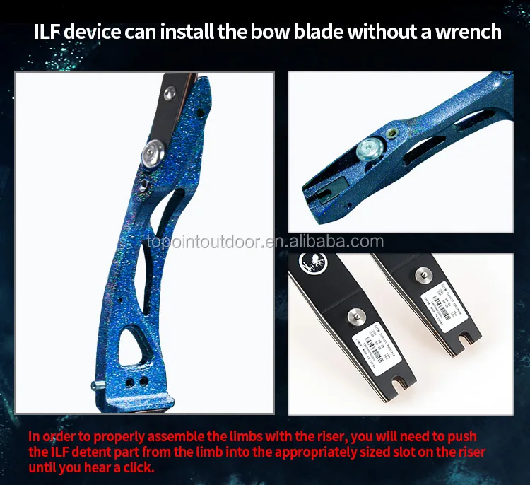 Topoint Archery Ilf Recurve Bow Riser Endeavor,Plastic Grip With Wooden ...