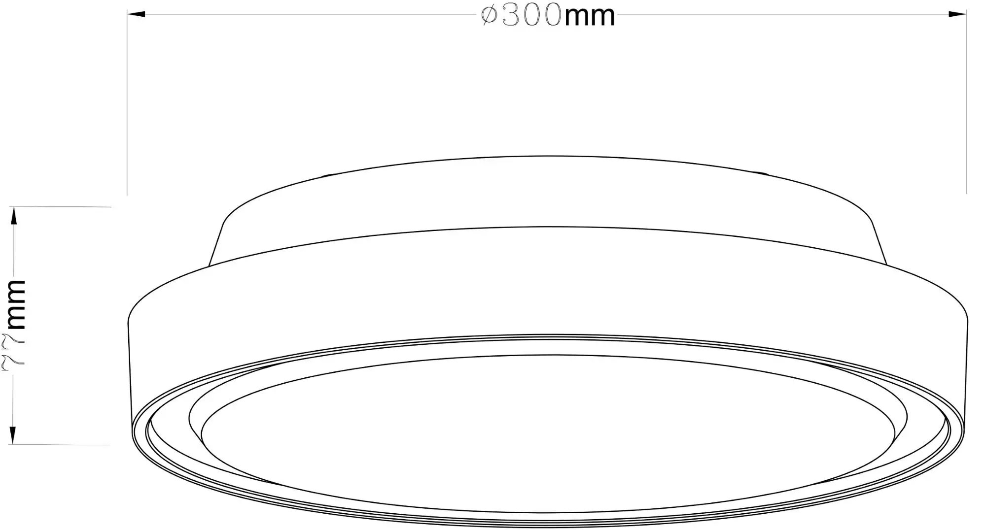 P2582 LED Ceiling Lighting - IP65 Waterproof, 300mm Diameter
